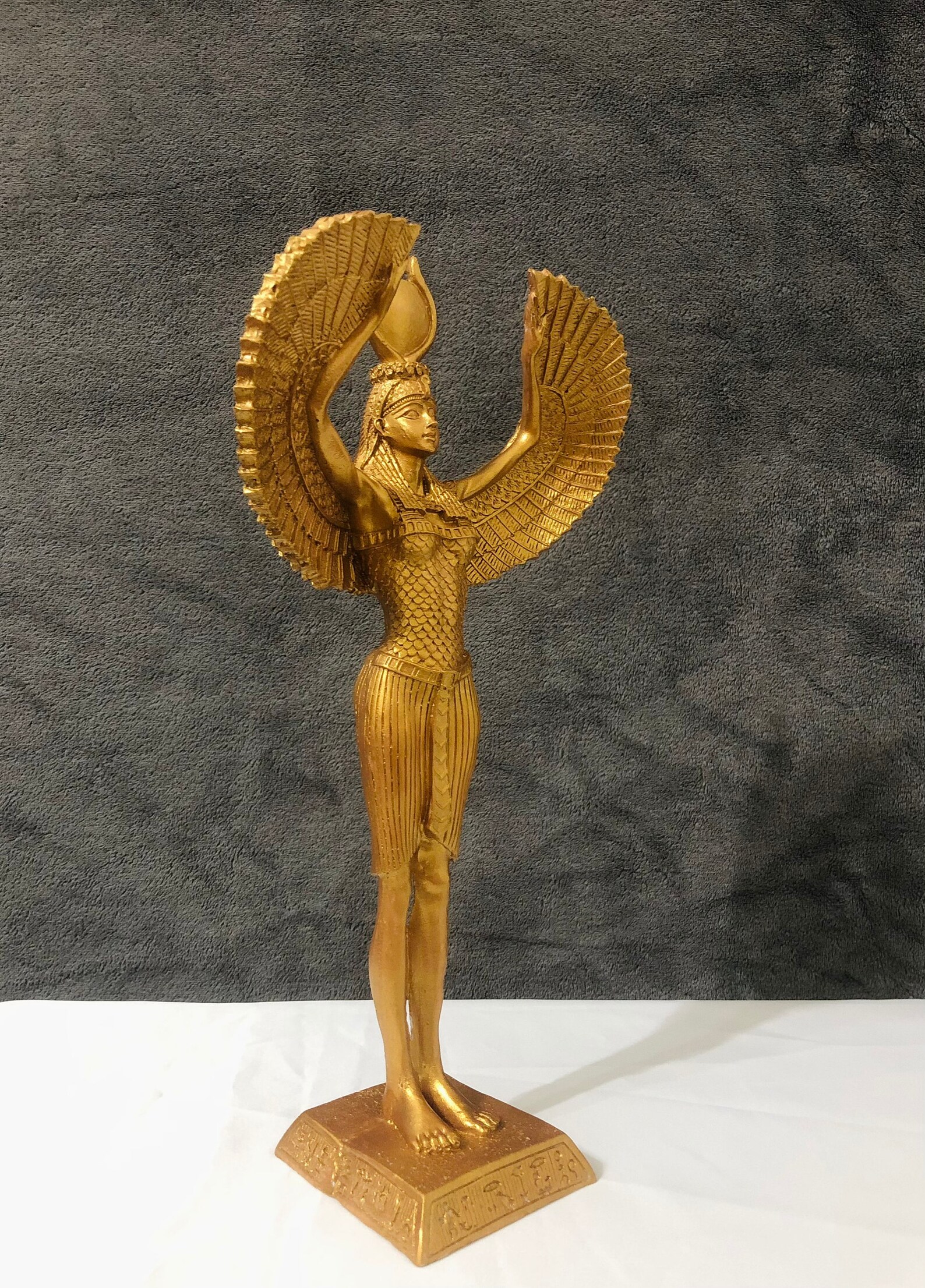 Egyptian Goddess Isis Statue Isis Open Wings Statue Isis - Etsy