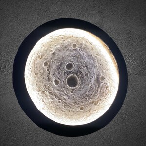 Moon Light Wall Decor, Wooden Moon Light, Decorative Moon Lamp, Moon ...