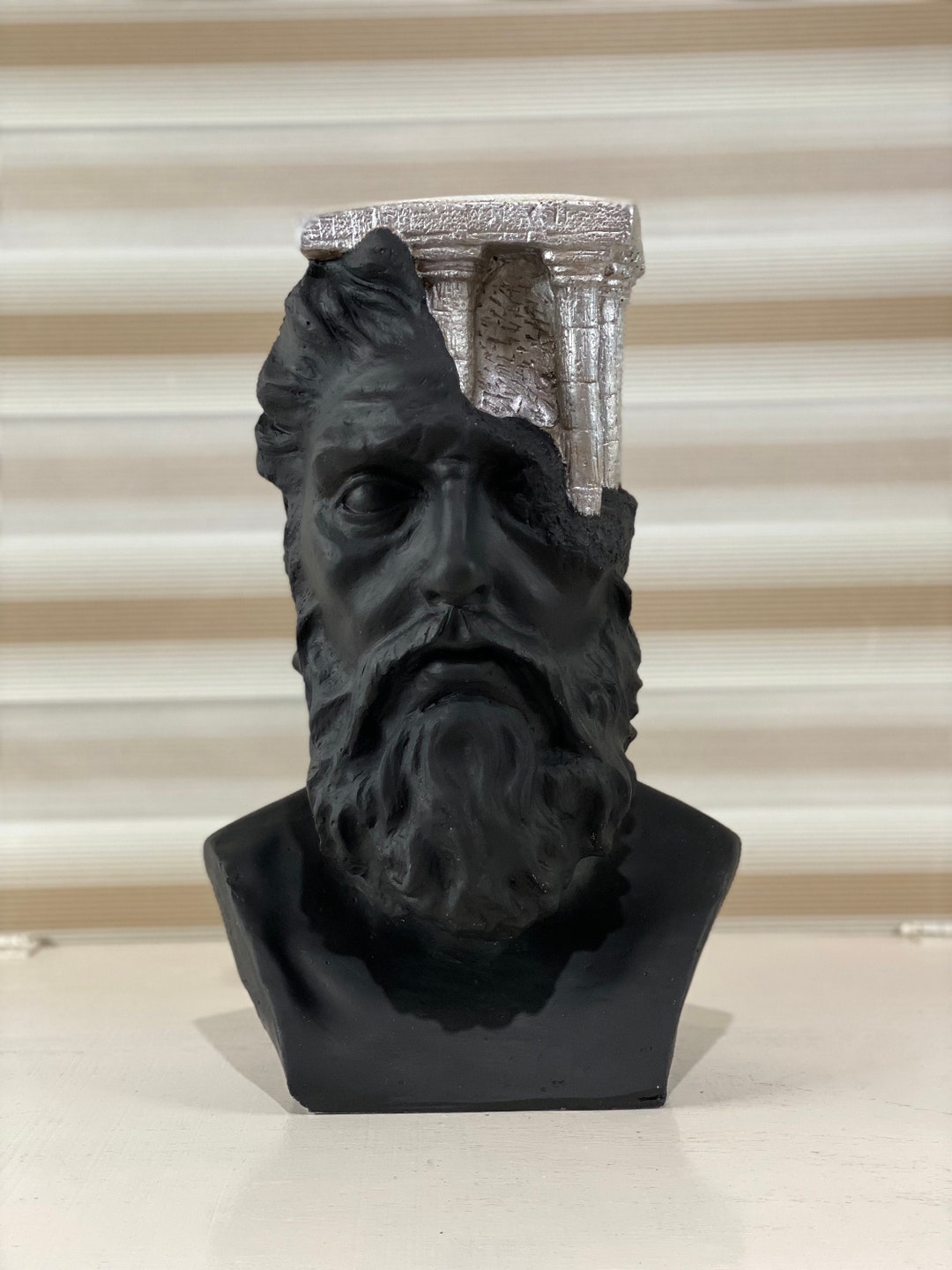 Zeus Sculpture Statue, Large Zeus Statue, Greek Bust Statue, Large Male ...