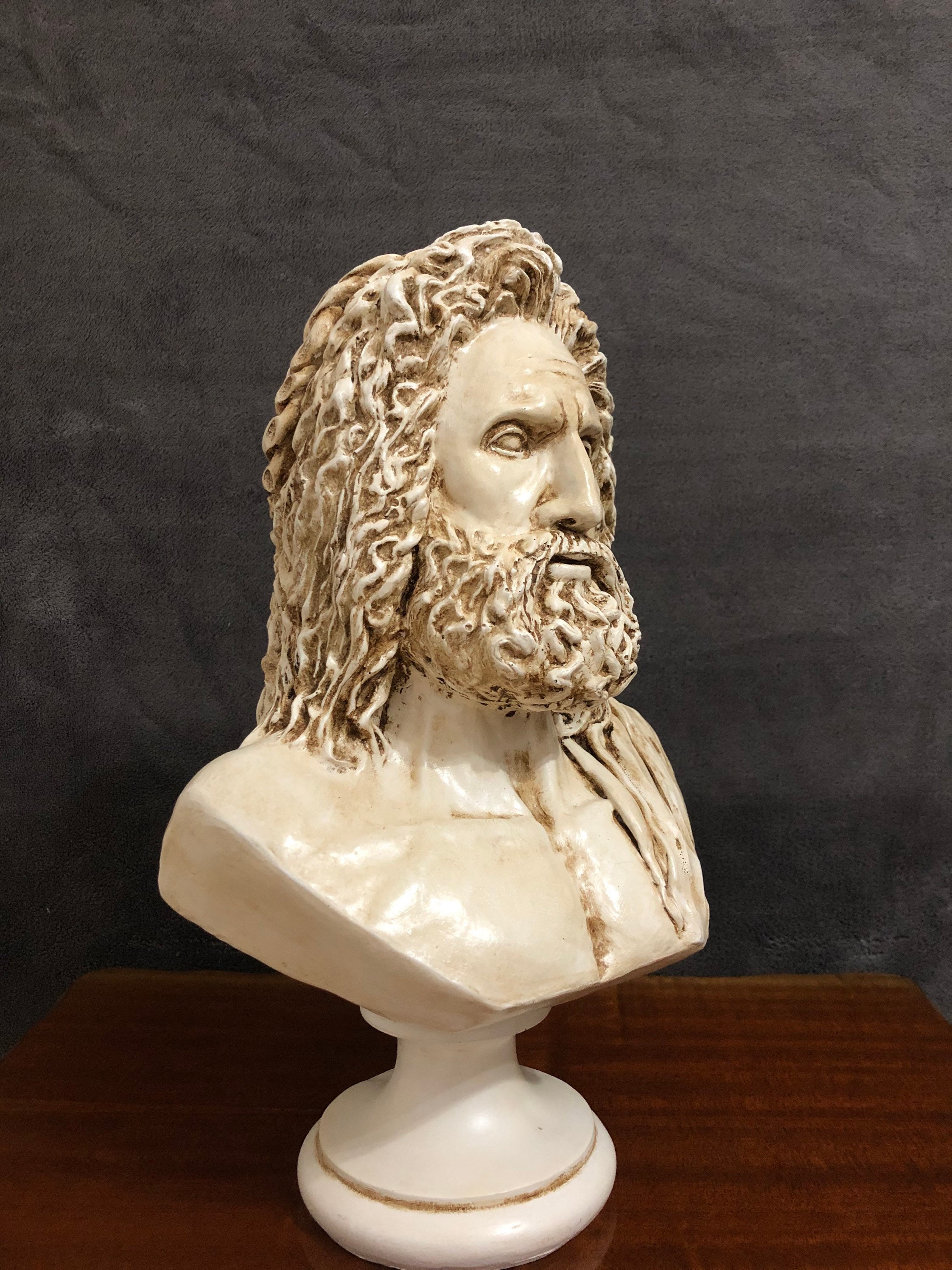 Zeus Sculpture Statue Large Zeus Statue Greek Bust Statue - Etsy