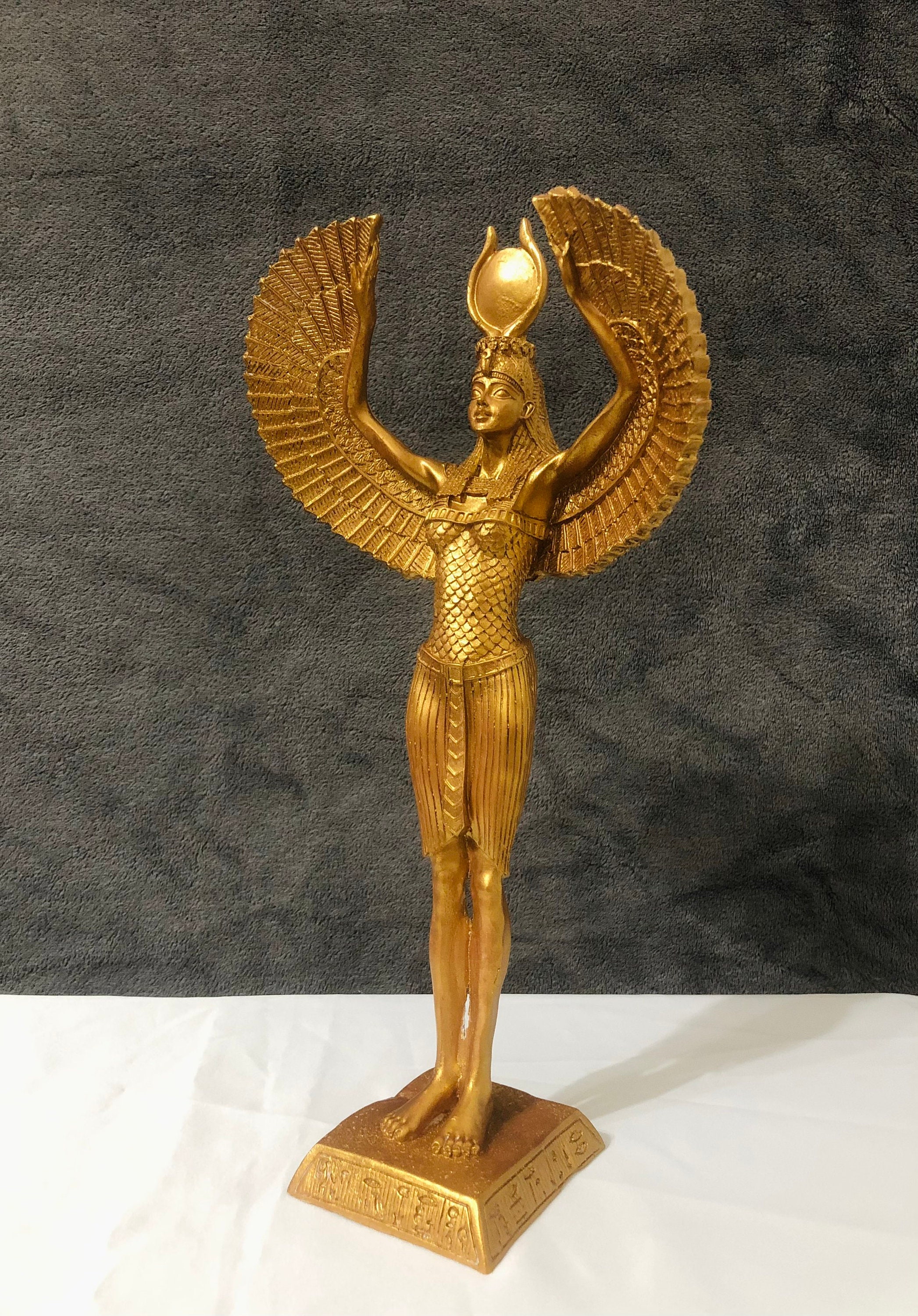 Egyptian Goddess Isis Statue Isis Open Wings Statue Isis - Etsy