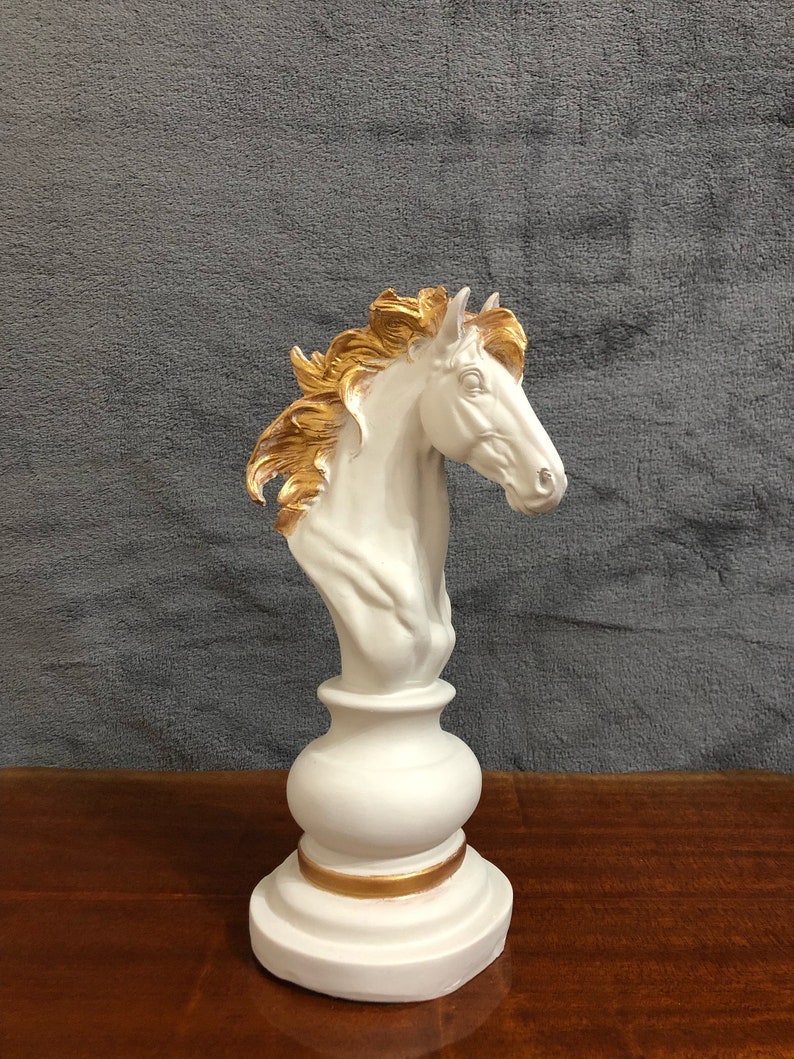 Large Chess Set of 3 Sculpture Chess Figurine Decor Statue - Etsy