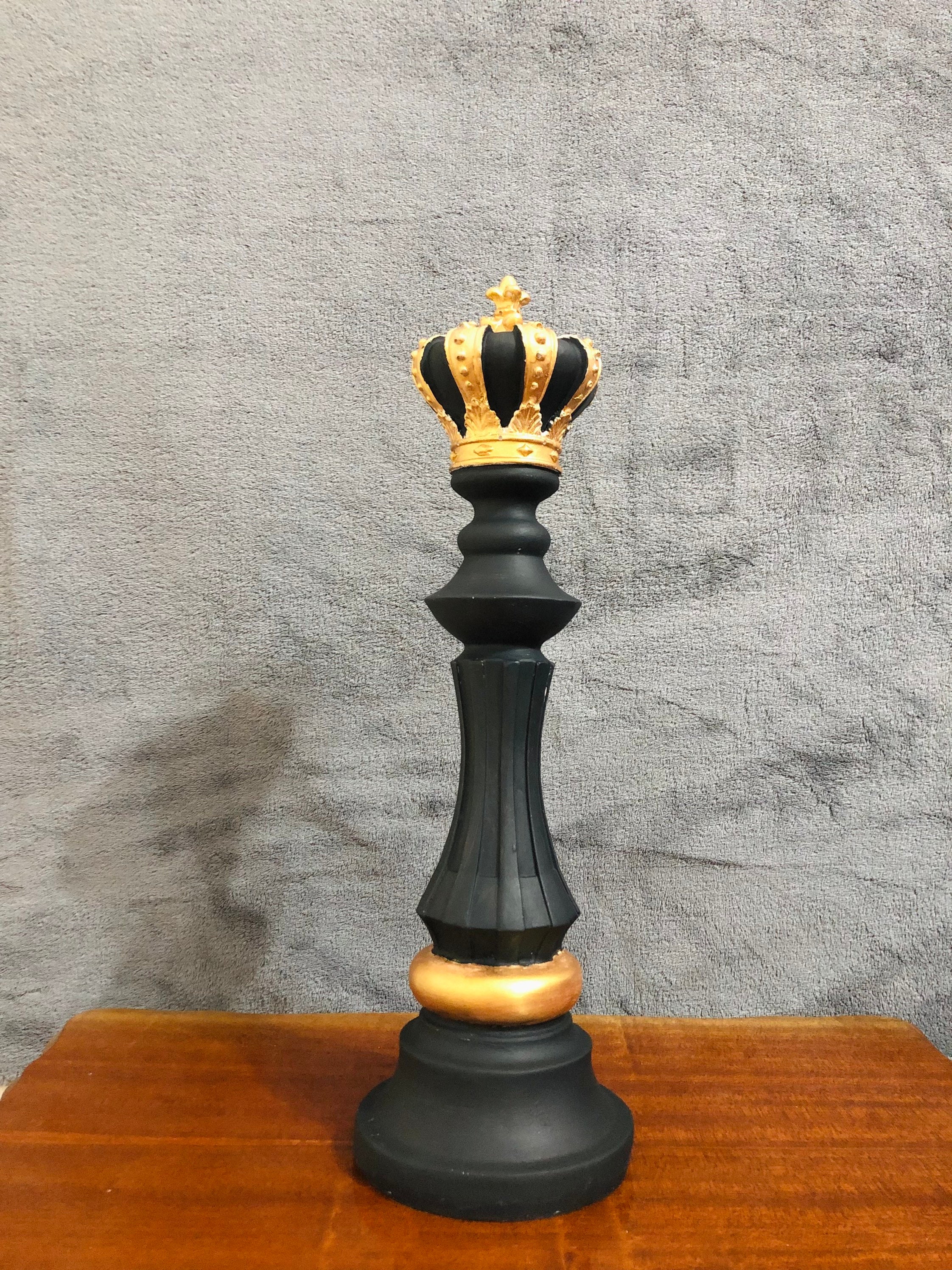 Chess Figurine Decor Statue Large Chess Set of 3 Sculpture - Etsy