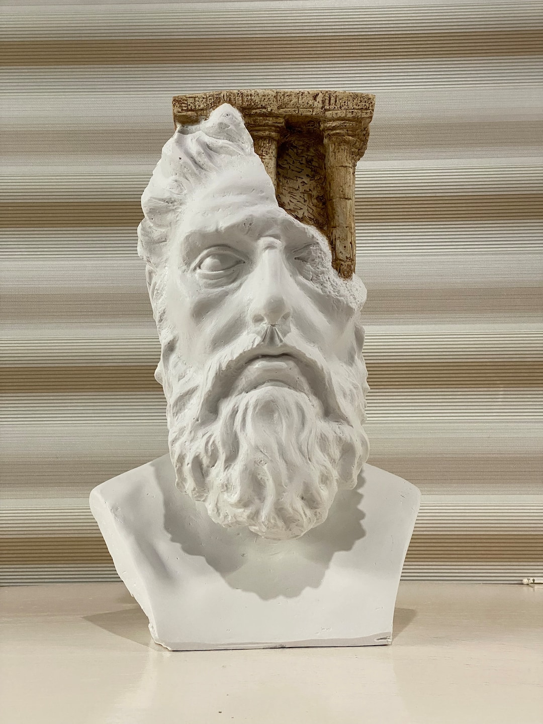 Large Zeus Statue, Zeus Sculpture Statue, Greek Bust Statue, Large Male ...