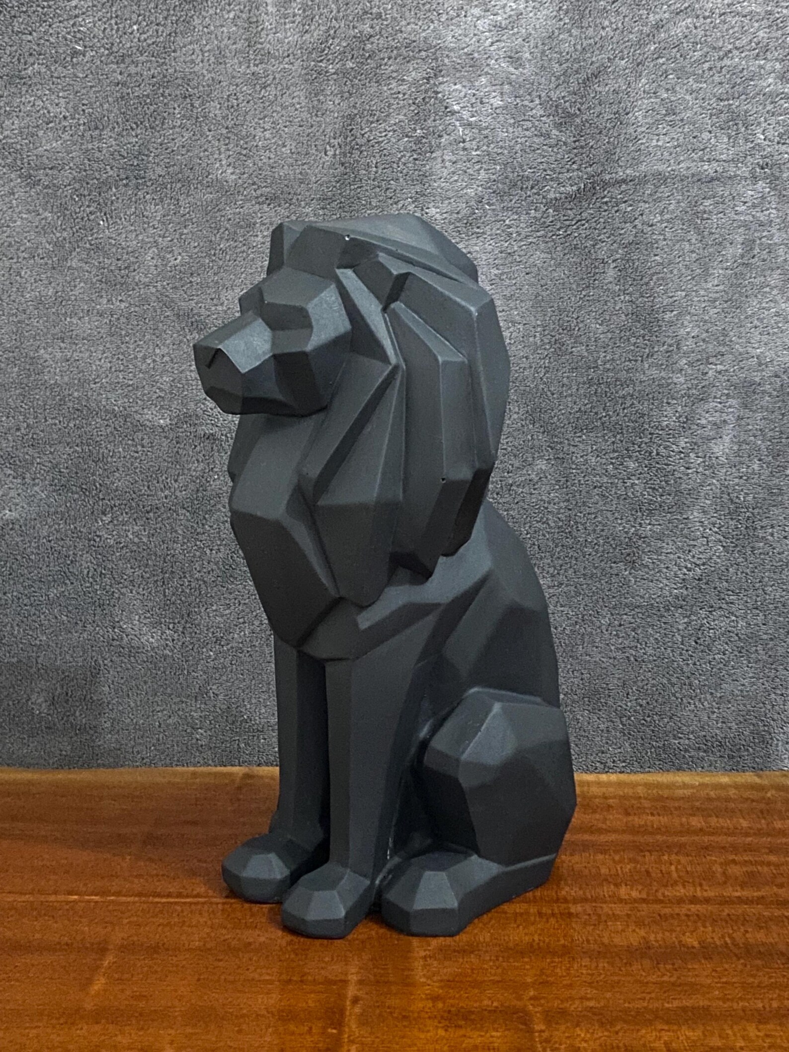 Cubic Lion Statue, Geometric Lion Sculpture, Lion Sculpture, Large ...