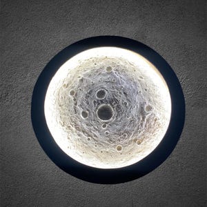 Moon Light Wall Decor, Wooden Moon Light, Decorative Moon Lamp, Moon ...