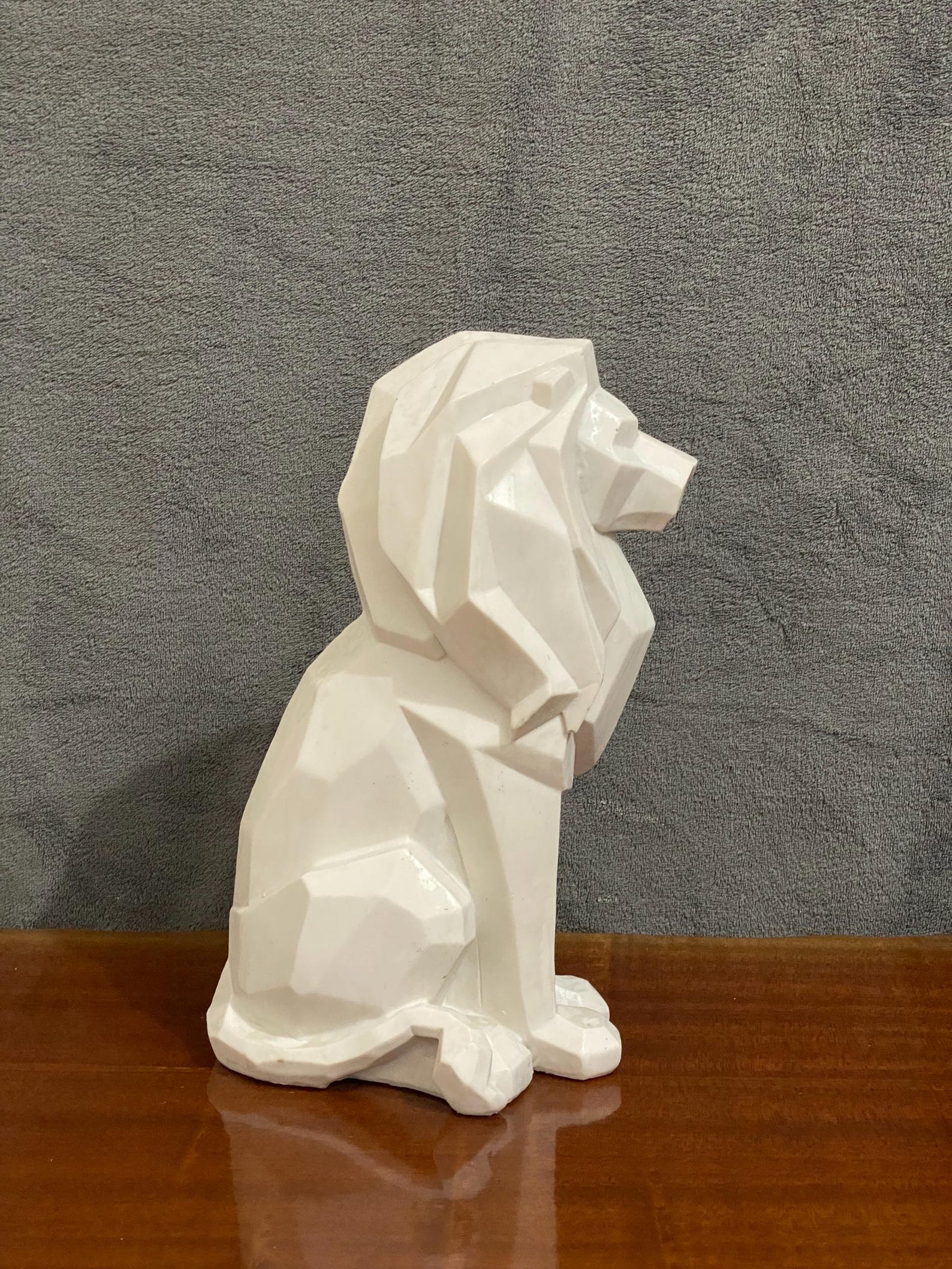 Cubic Lion Statue, Geometric Lion Sculpture, Lion Sculpture, Large ...