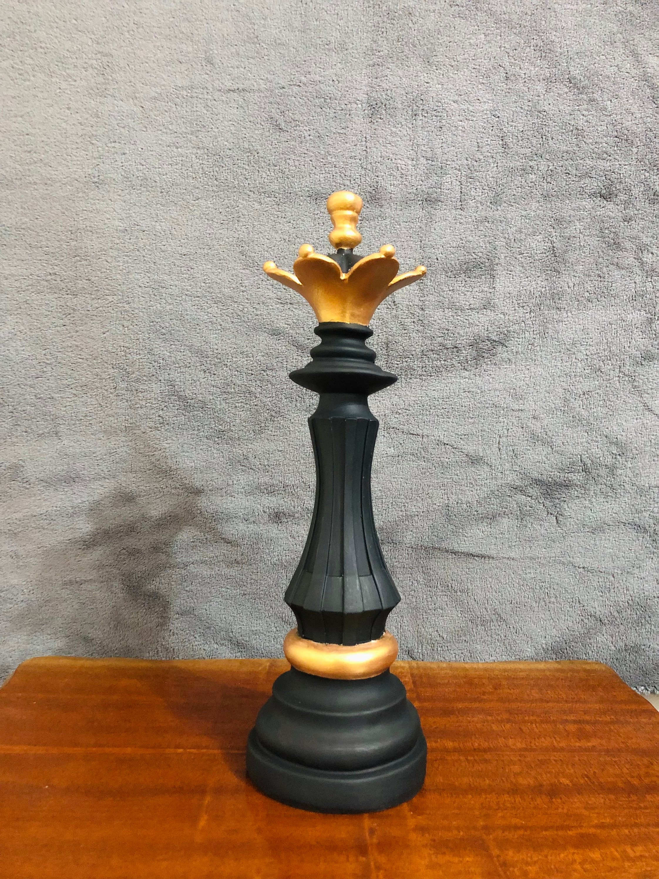 Chess Figurine Decor Statue Large Chess Set of 3 Sculpture - Etsy