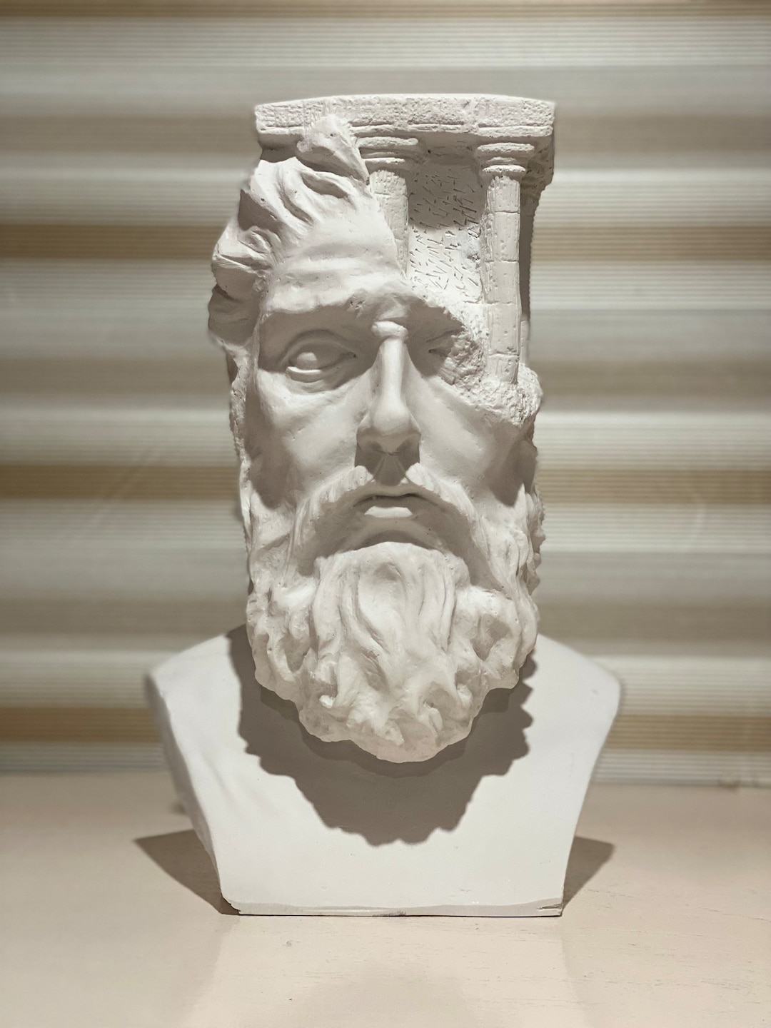 Large Zeus Statue, Zeus Sculpture Statue, Greek Bust Statue, Large Male ...