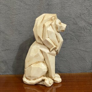 Cubic Lion Statue, Geometric Lion Sculpture, Lion Sculpture, Large ...