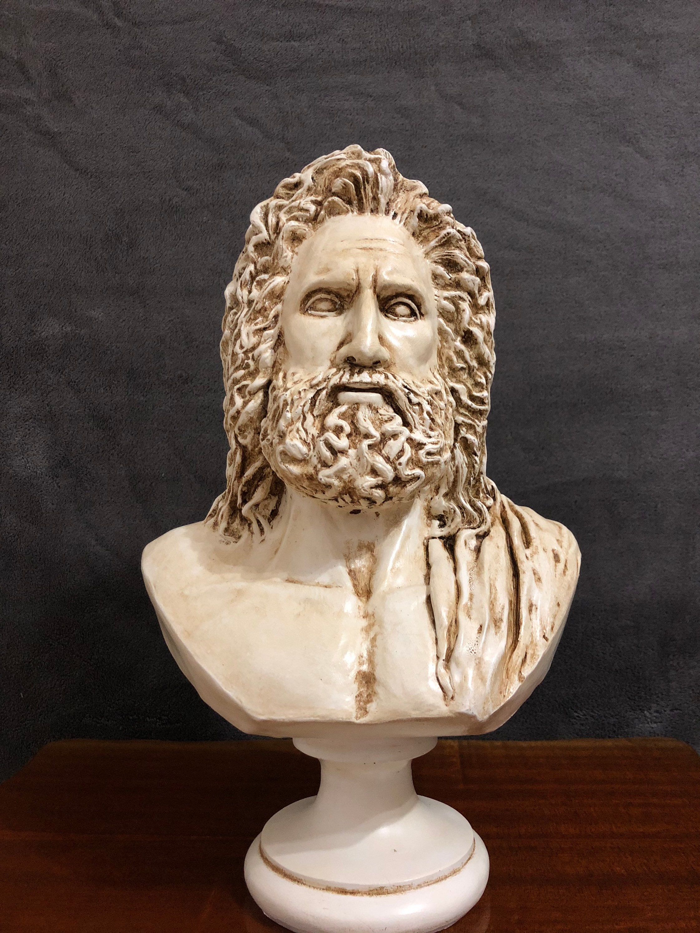 Zeus Sculpture Statue Large Zeus Statue Greek Bust Statue - Etsy