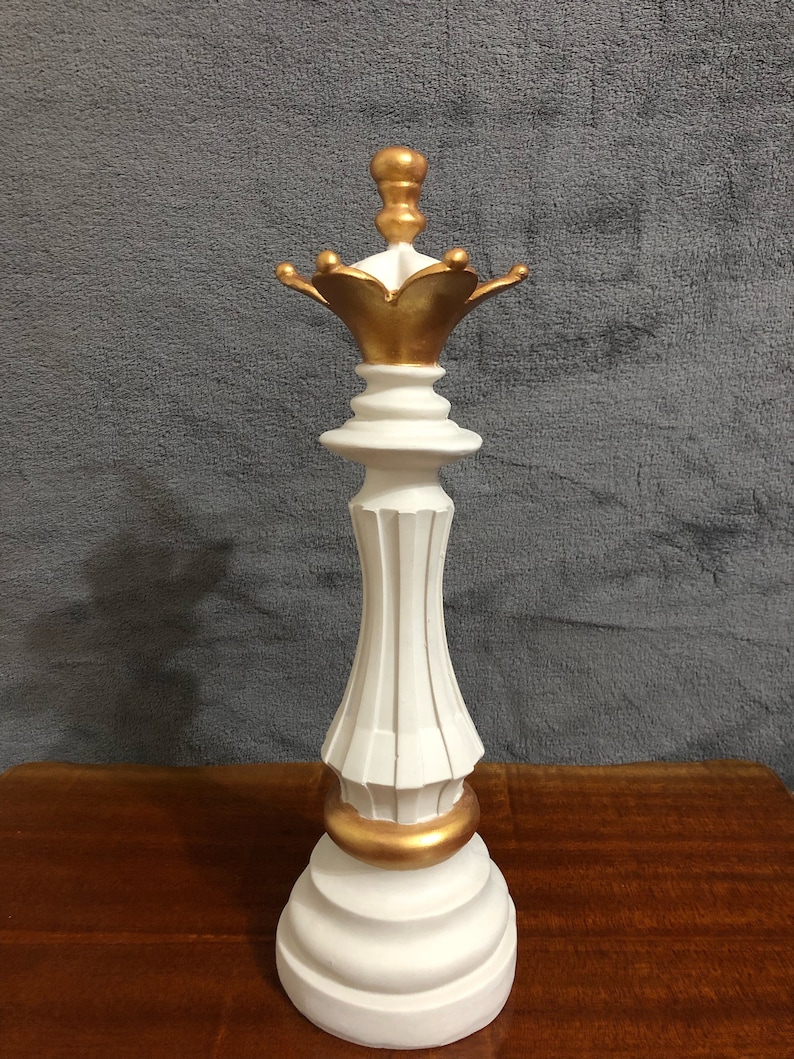 Large Chess Set of 3 Sculpture Chess Figurine Decor Statue - Etsy