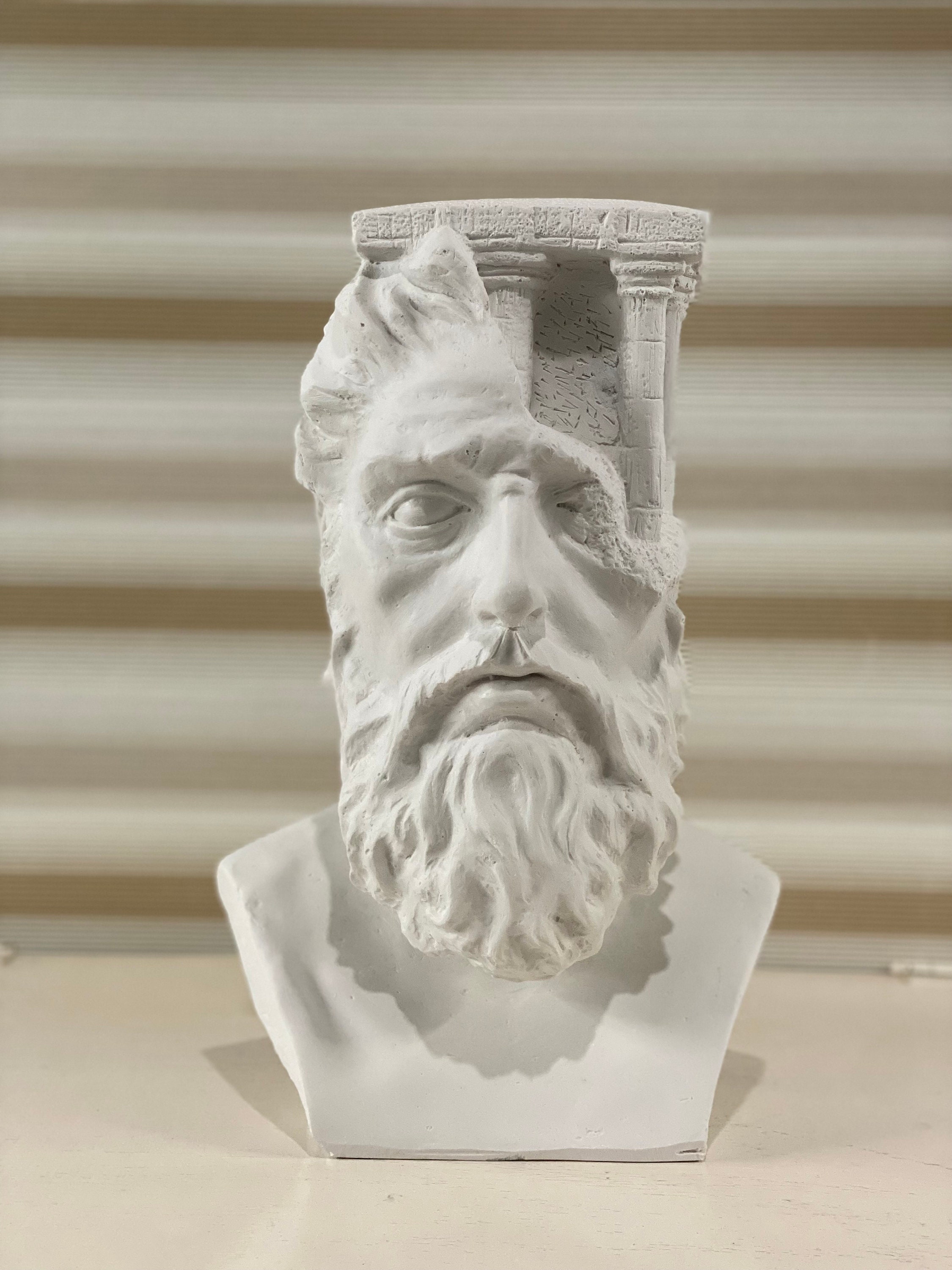 Large Zeus Statue Zeus Sculpture Statue Greek Bust Statue - Etsy