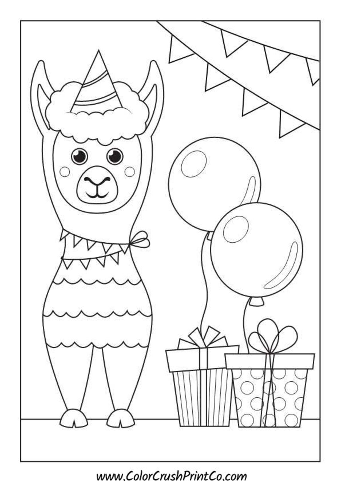 8 Pages Animals Llamas Alpacas Coloring Book Pages Bundle 4 Download ...