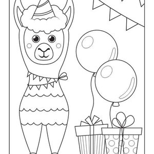 8 Pages Animals Llamas Alpacas Coloring Book Pages Bundle 4 Download ...