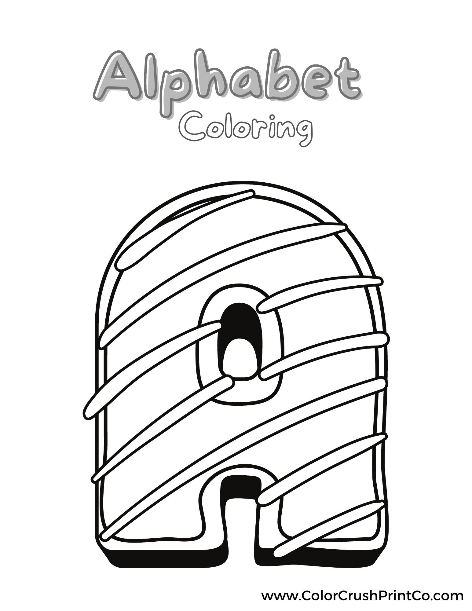 26 Pages Donut Alphabet Coloring Book Pages Download and Print Yourself ...