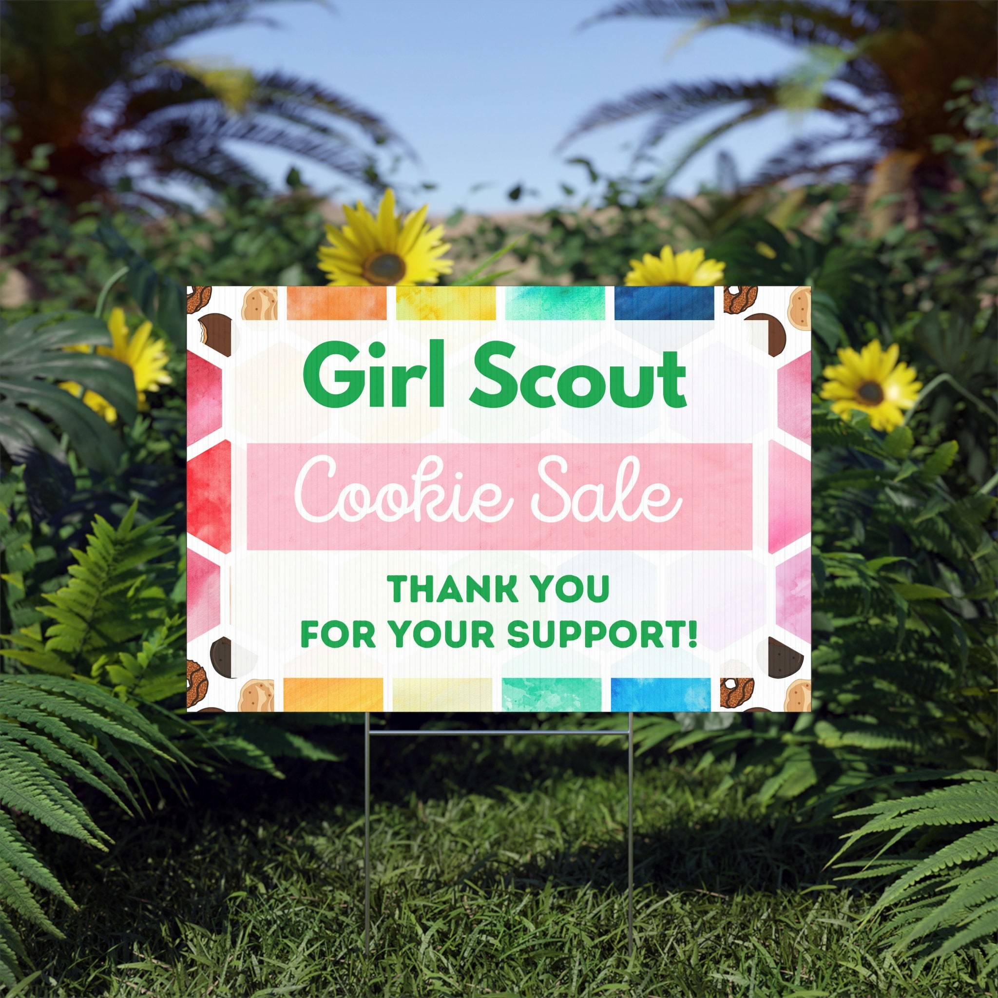 Girl Scout Cookie Sale Sign Girl Scout Yard Sign - Etsy