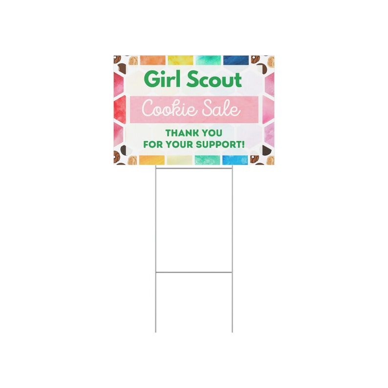 Girl Scout Cookie Sale Sign Girl Scout Yard Sign - Etsy
