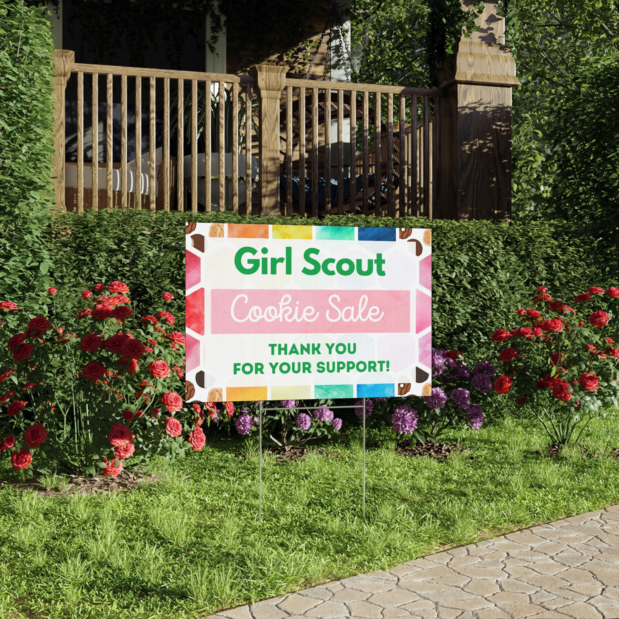 Girl Scout Cookie Sale Sign Girl Scout Yard Sign - Etsy