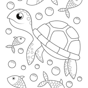 14 Pages Sea Animals Coloring Book Pages Bundle 5 Download and Print ...