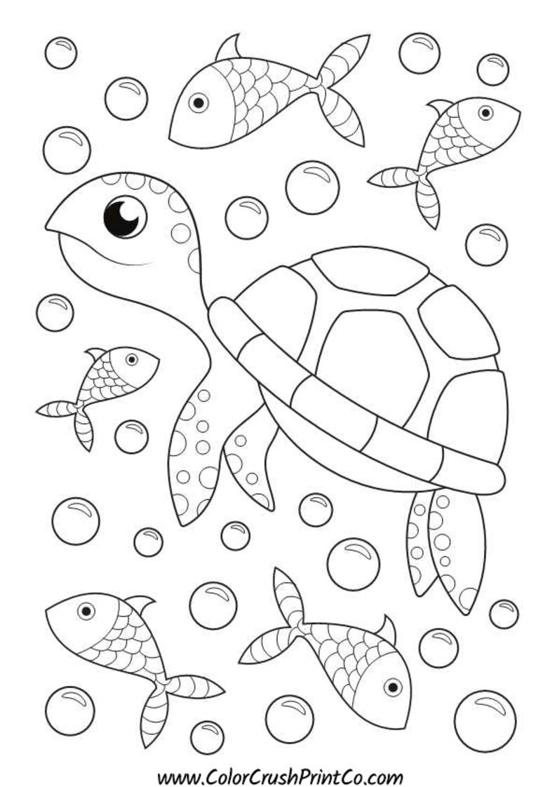 14 Pages Sea Animals Coloring Book Pages Bundle 5 Download and Print ...