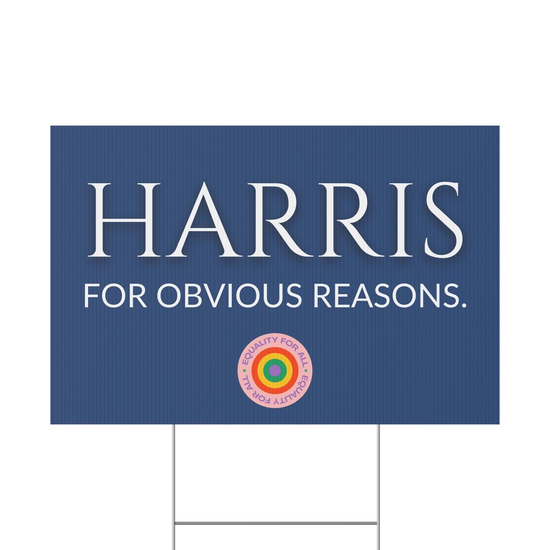 Harris Obviously Kamala Harris for President Election Yard Sign Plastic ...