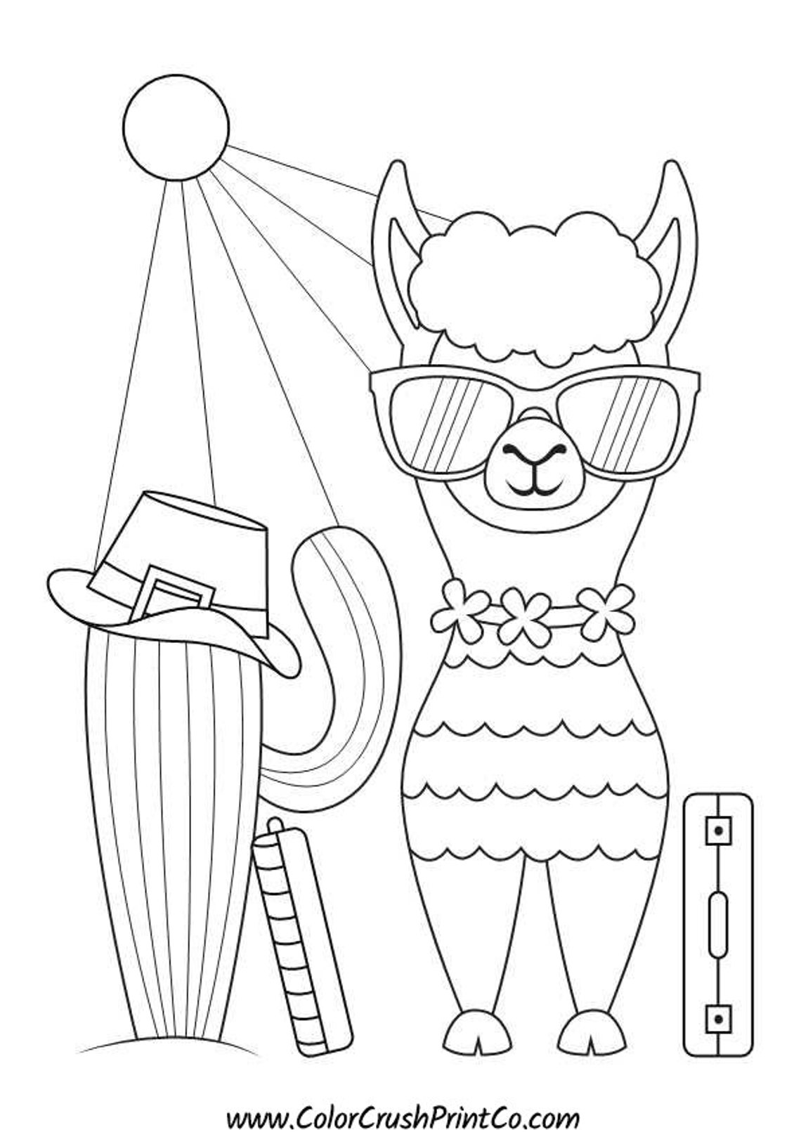 8 Pages Animals Llamas Alpacas Coloring Book Pages Bundle 4 Download ...