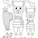 8 Pages Animals Llamas Alpacas Coloring Book Pages Bundle 4 Download ...