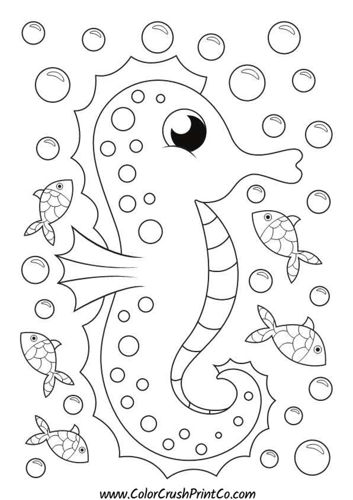 14 Pages Sea Animals Coloring Book Pages Bundle 5 Download and Print ...