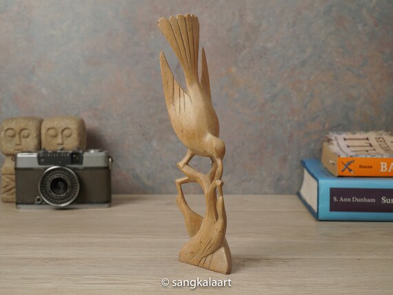 Single Hummingbird Figurine Bird Wooden Hanging Bird Nest | Etsy