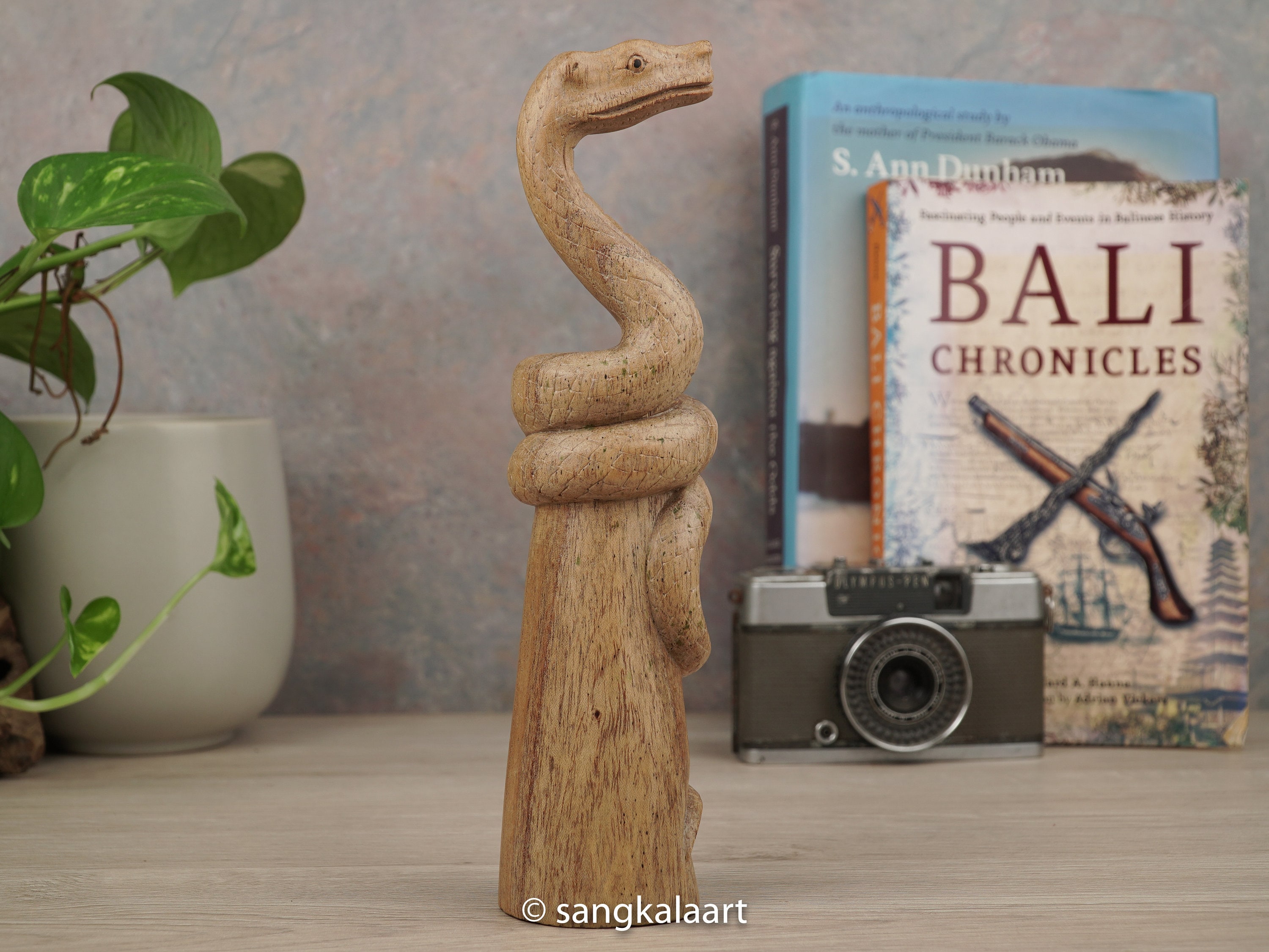 Wooden Snake Sculpture Snake Statue Snake Figure Reptile | Etsy