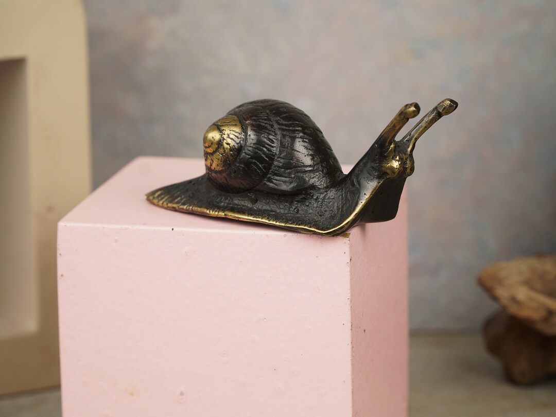 Bronze Little Snail 1.9 Inch 5 Cm , Snail Statue, Bronze Sculpture ...