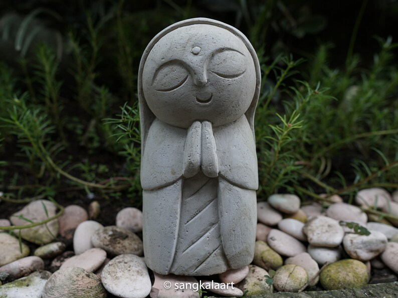 Solid Stone Female Jizo Sculpture Jizo Figure Buddha Jizo | Etsy