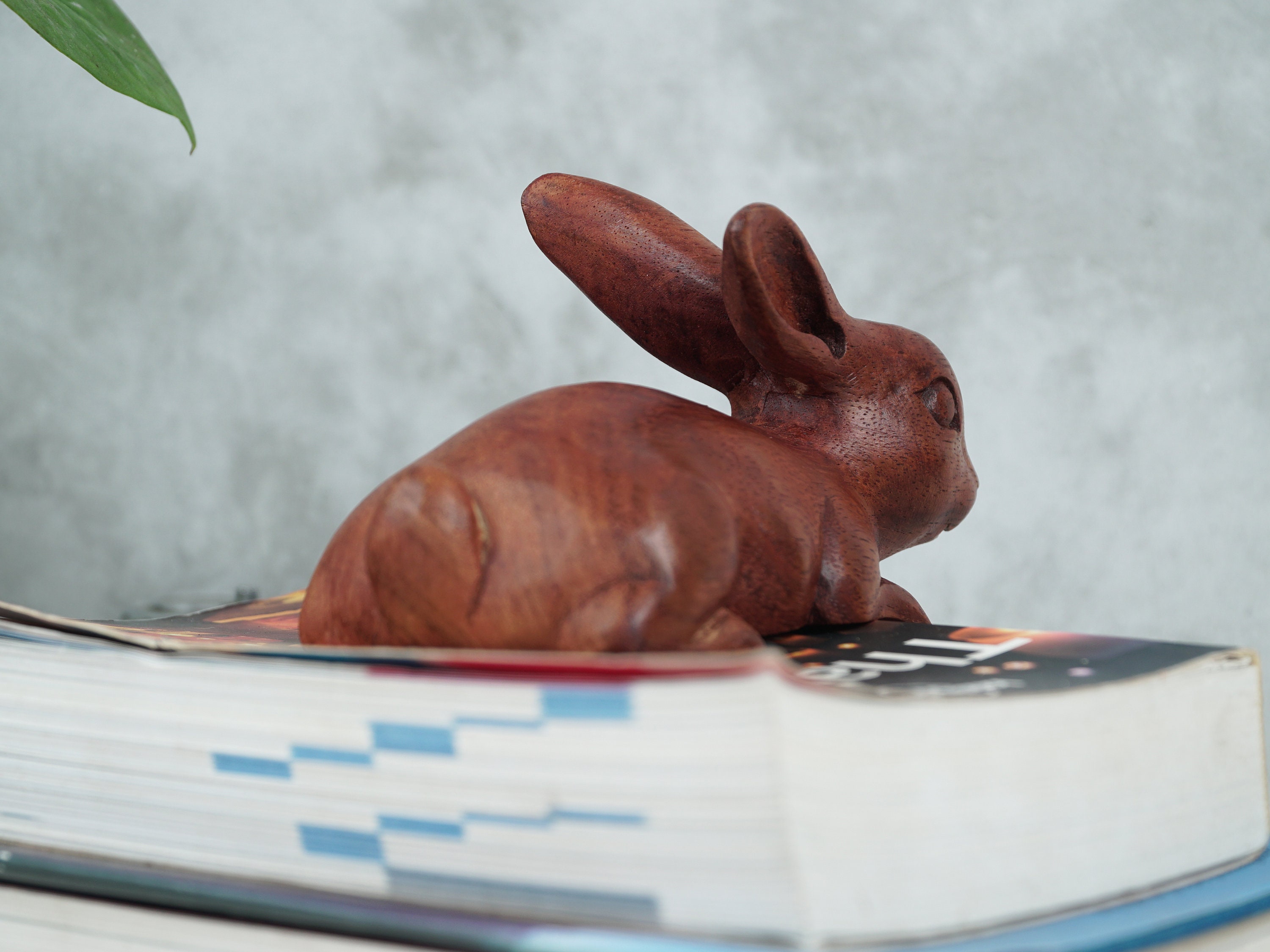 Wooden Rabbit Sculpture Wood Statue Wood Carving Handmade - Etsy