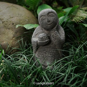 Smile Japanese Buddha Jizo Sculpture, Cement Statue, Concrete, Buddha ...
