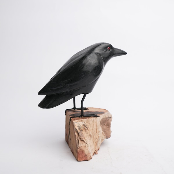 Wooden Crow - Etsy