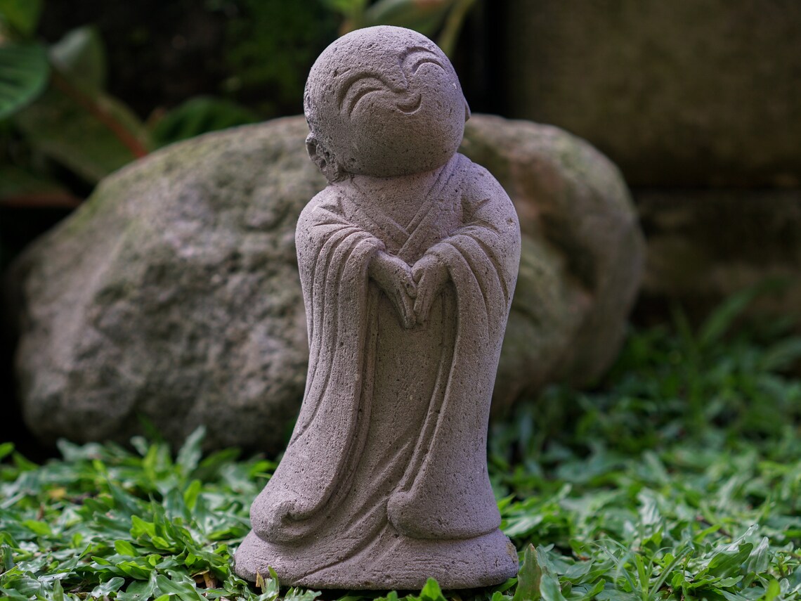 Jizo Stone Sculpture 7.8 Inch/20 Cm Japanese Jizo - Etsy