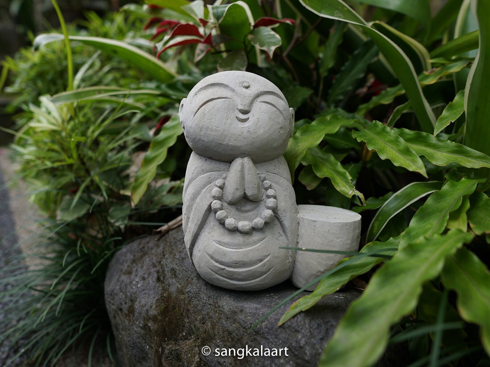 Stone Buddha Jizo Praying Sculpture Jizo Figure Japanese - Etsy