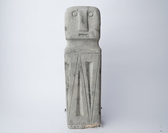 Primitive Statue, Natural River Stone, Sculpture, Hand Carved, Handmade ...