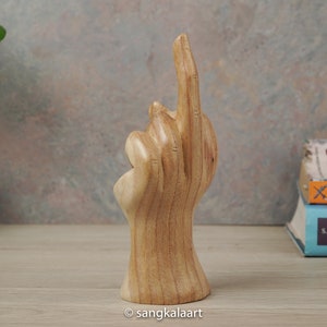 Middle Finger Gesture, Finger Sign, Wood Carving, Handmade, Hand Carved ...