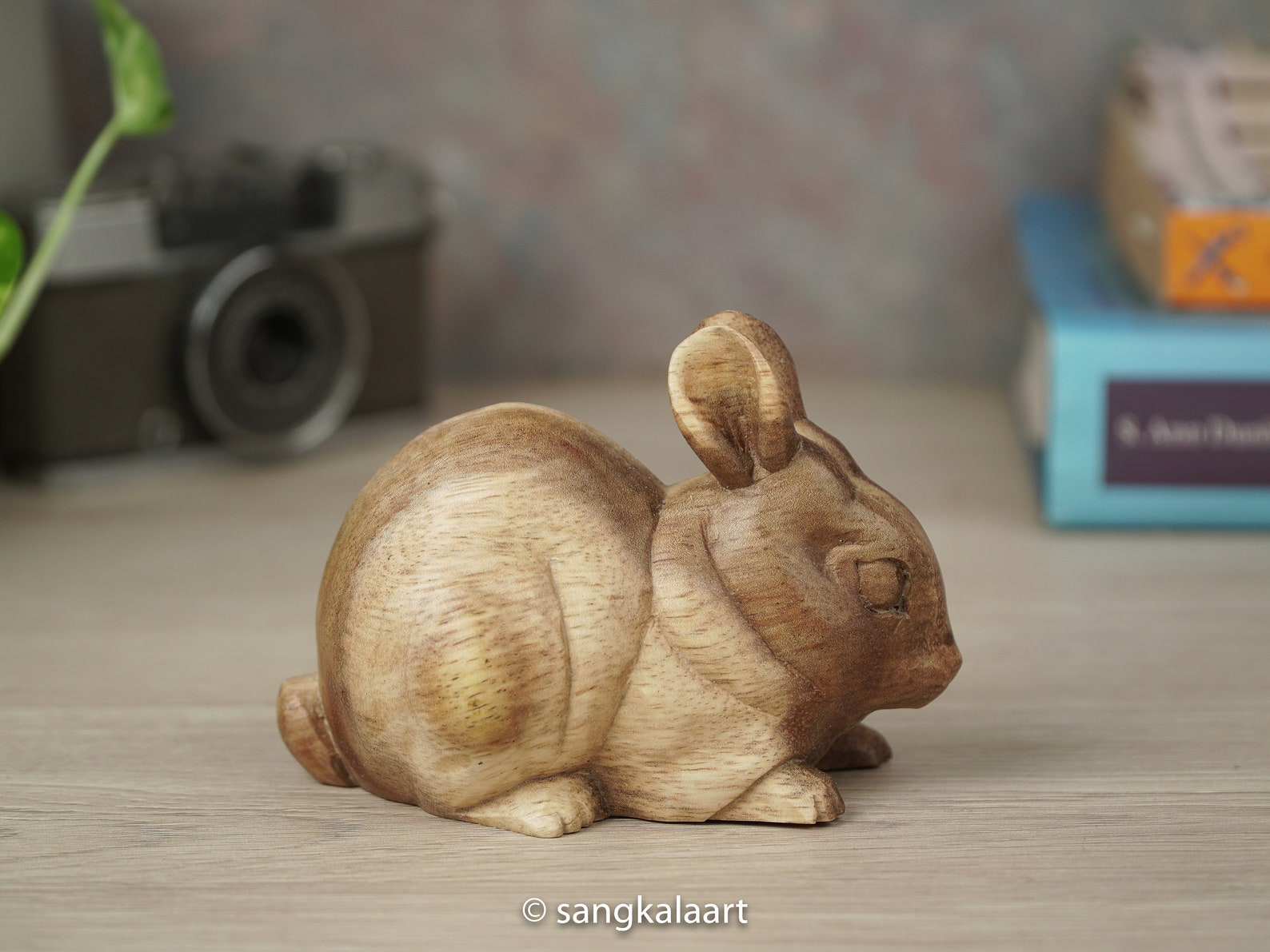Wooden Rabbit Sculpture Rabbit Statue Wood Carving Hand | Etsy