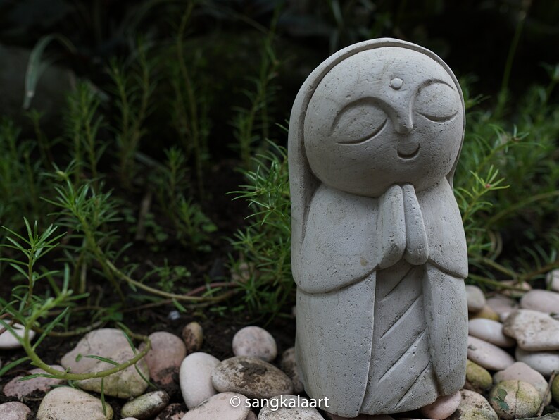 Solid Stone Female Jizo Sculpture Jizo Figure Buddha Jizo - Etsy