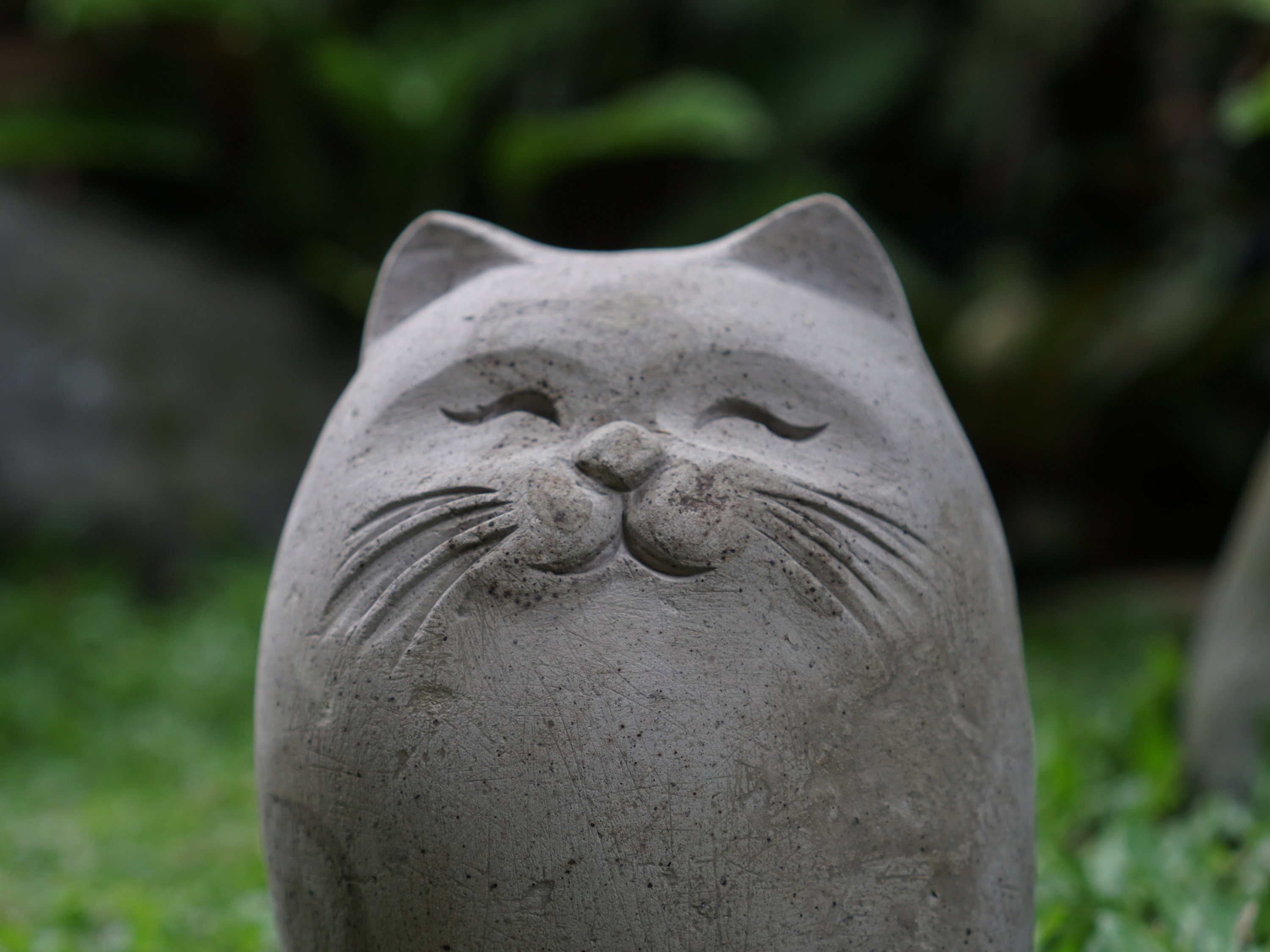 Stone Cat Sculpture, Stone Statue, Cat Figure, Cat Lover, Kitten ...