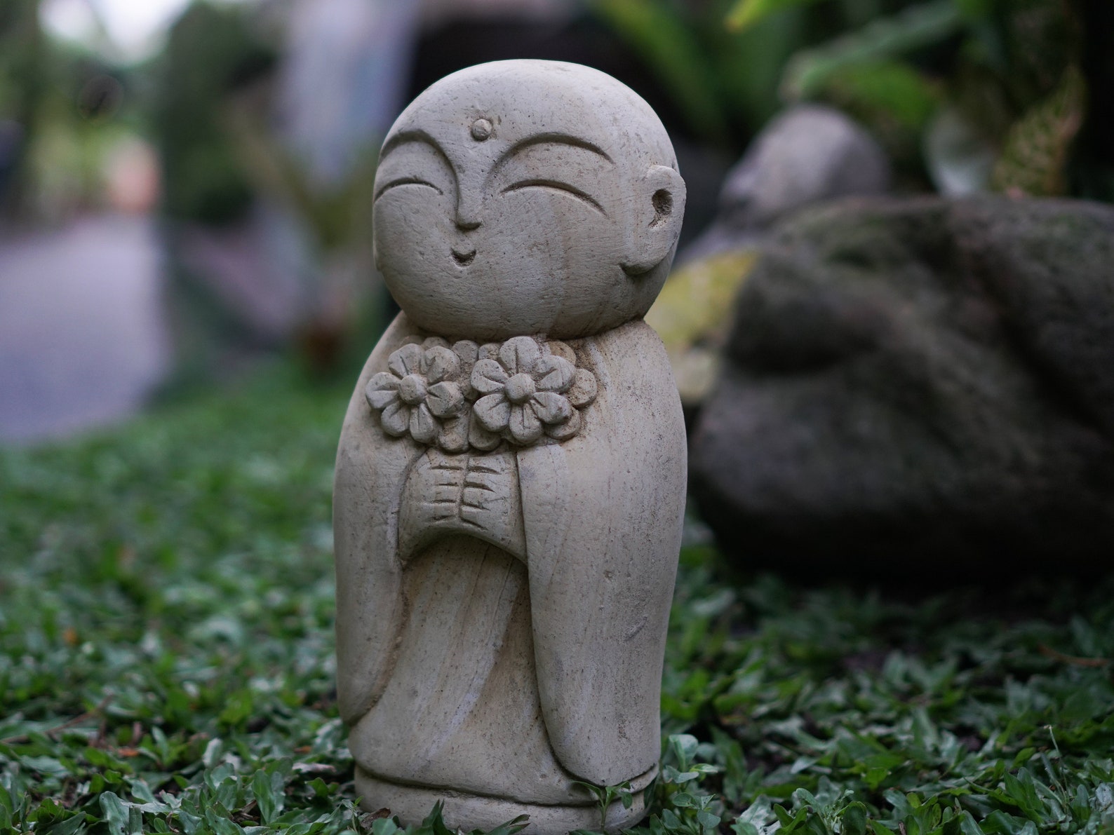 Large Jizo Statue Jizo Stone Carving Buddha Jizo Japanese | Etsy