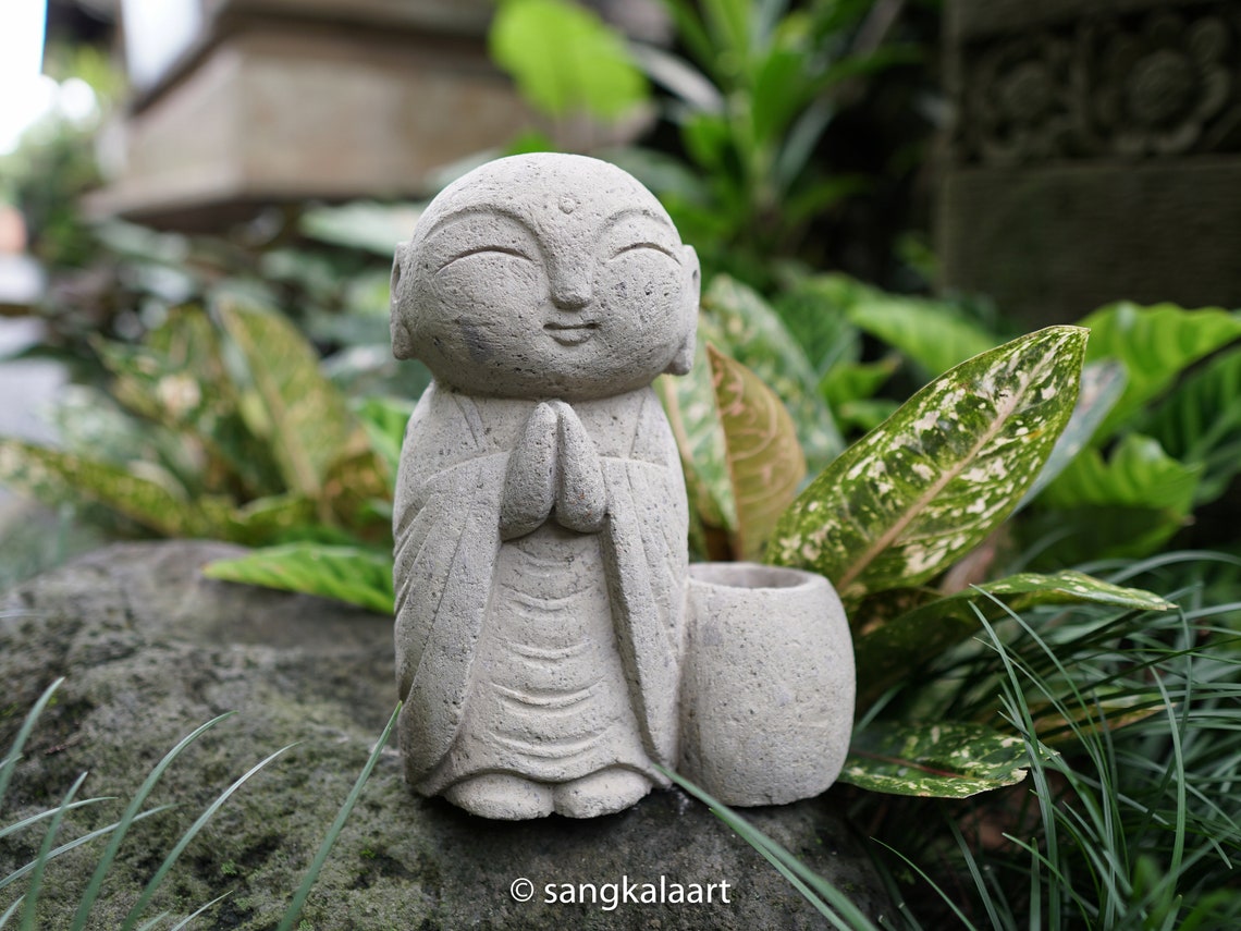 Stone Jizo Statue Candle Holder Buddha Jizo Jizo Sculpture - Etsy