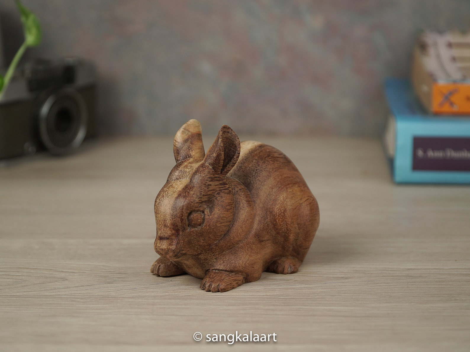 Wooden Rabbit Sculpture Rabbit Statue Wood Carving Hand | Etsy