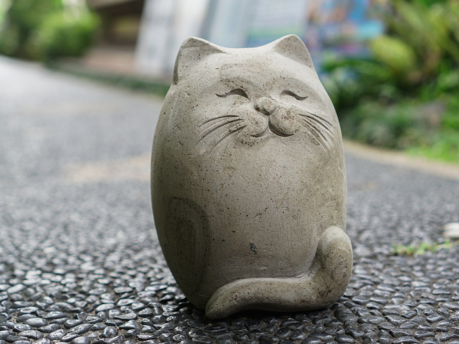 Stone Cat Sculpture, Stone Statue, Cat Figure, Cat Lover, Kitten ...