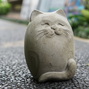 Stone Cat Sculpture, Stone Statue, Cat Figure, Cat Lover, Kitten ...