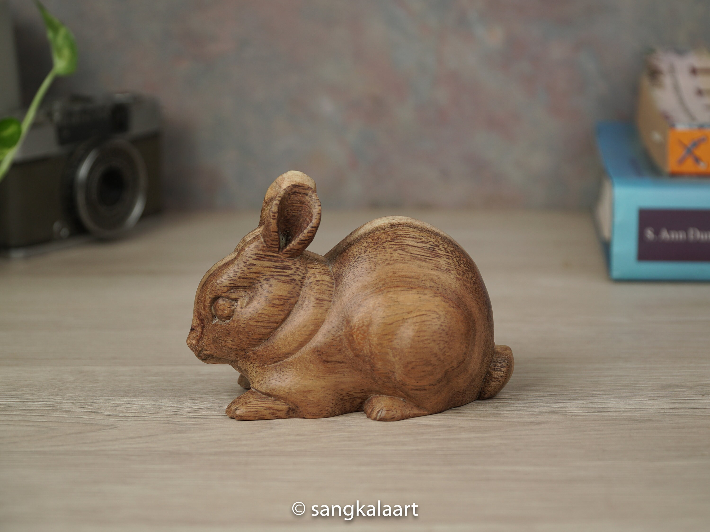 Wooden Rabbit Sculpture Rabbit Statue Wood Carving Hand | Etsy