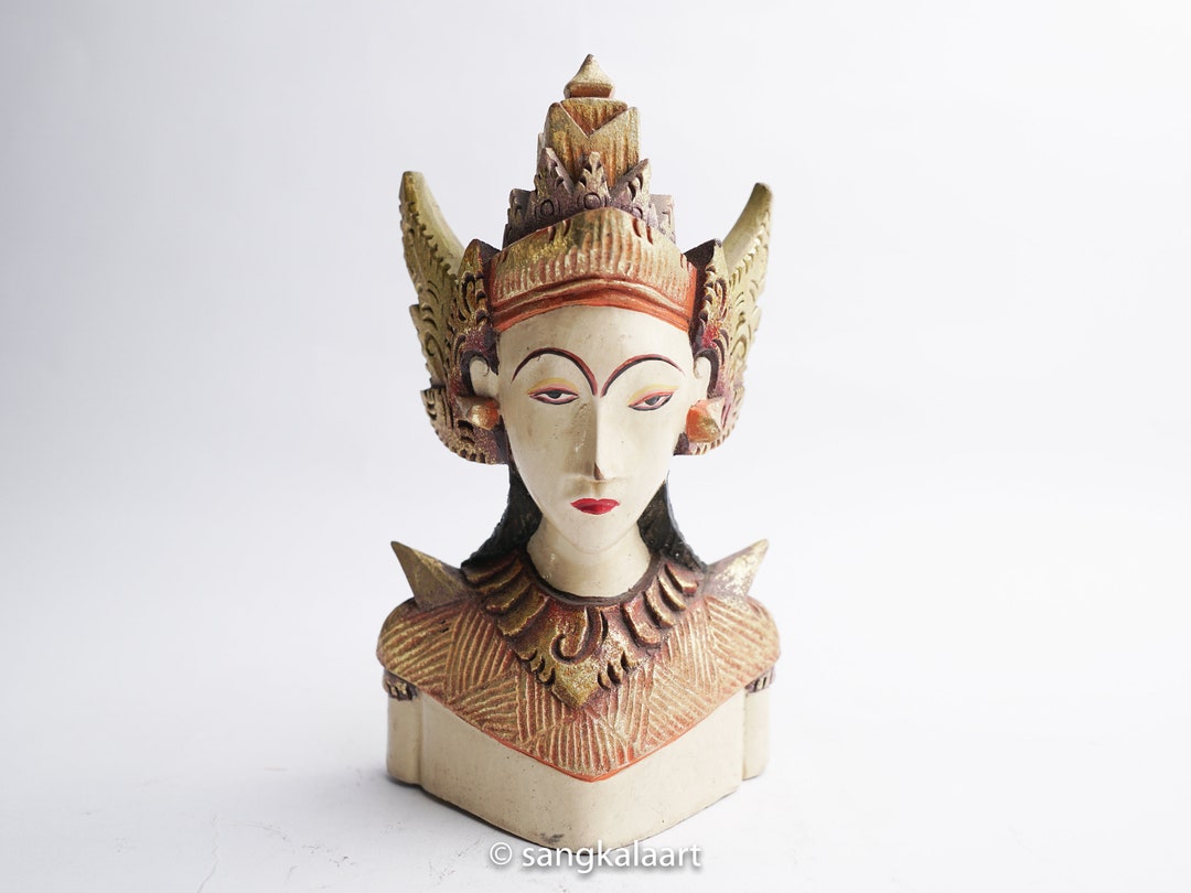 Wooden Half Body Statue, Statue, Handmade, Wood Carving, Ornament, Gift ...